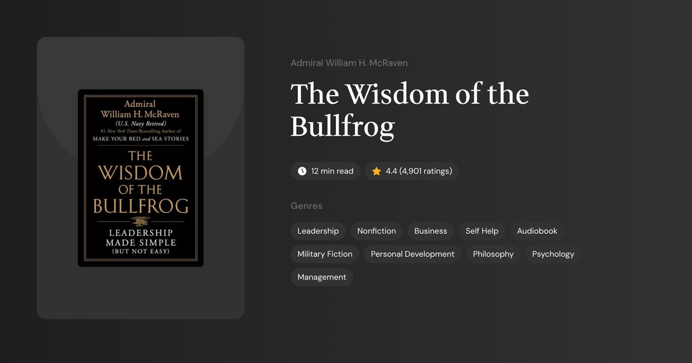 The Wisdom of the Bullfrog Book Summary