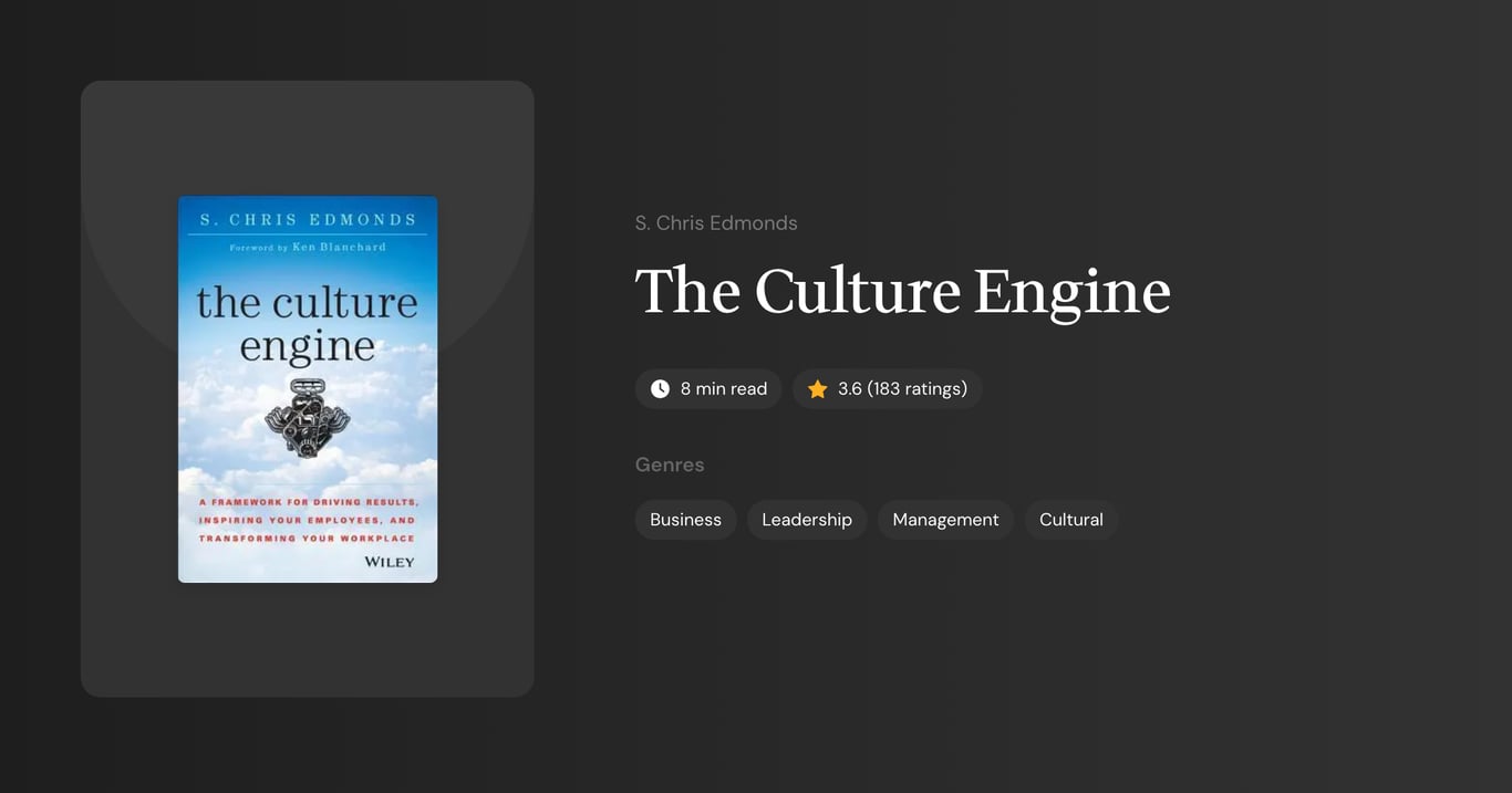 The Culture Engine Book Summary