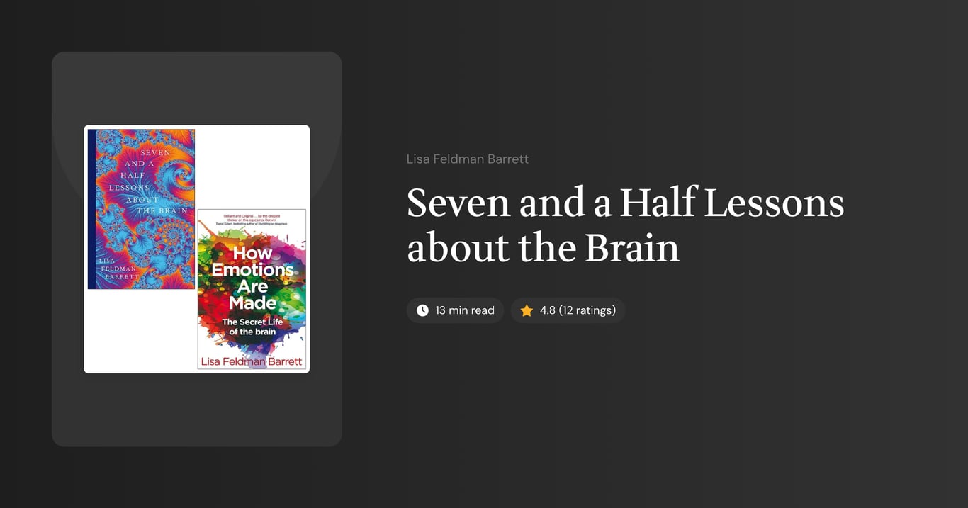 Seven and a Half Lessons about the Brain Book Summary