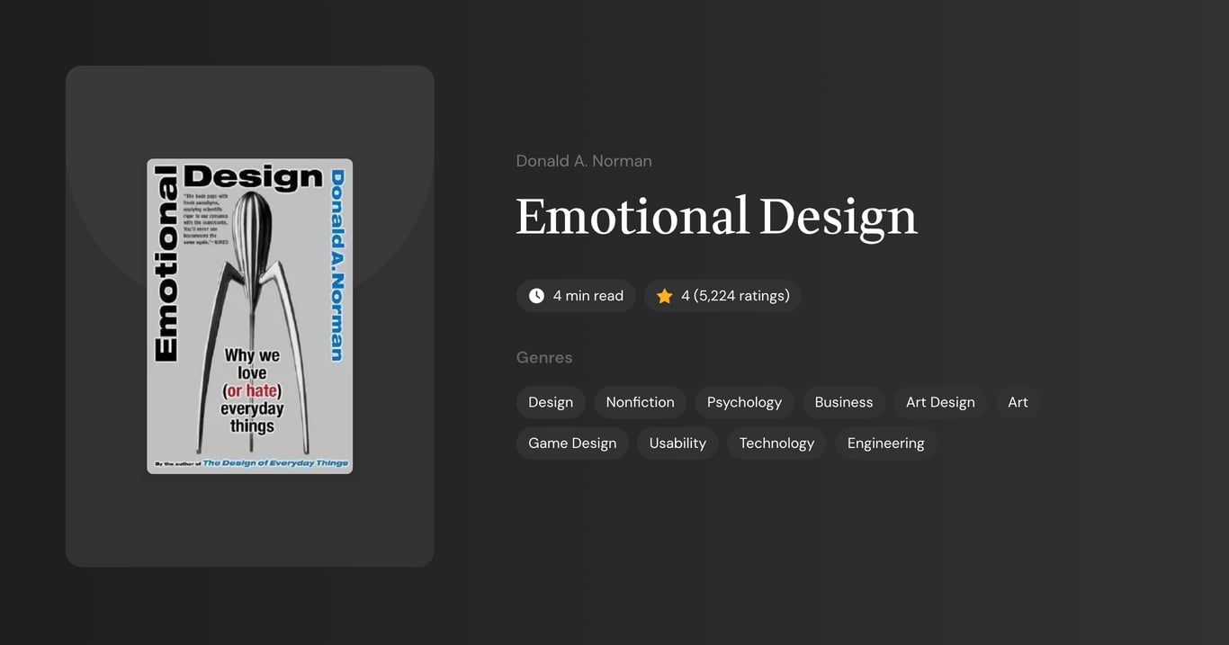 Emotional Design Book Summary