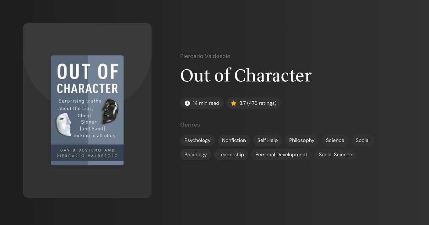 Out of Character Book Summary