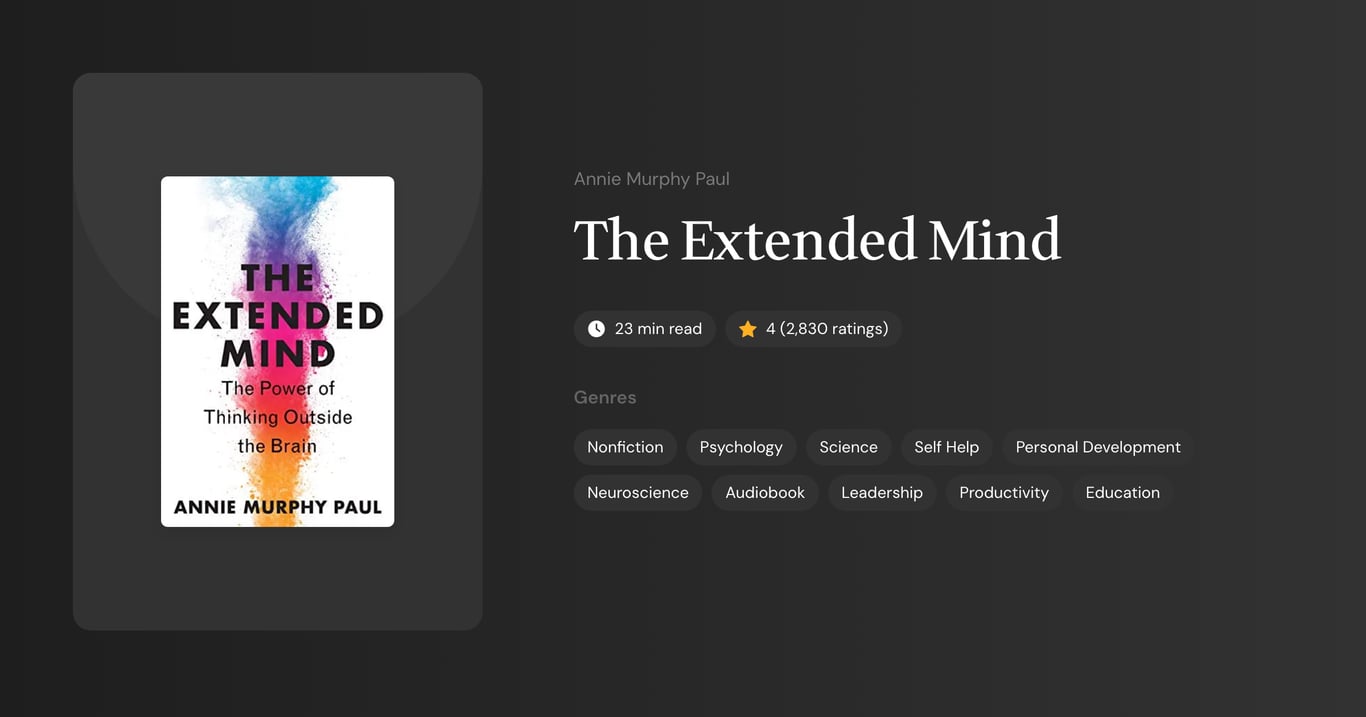 The Extended Mind Book Summary