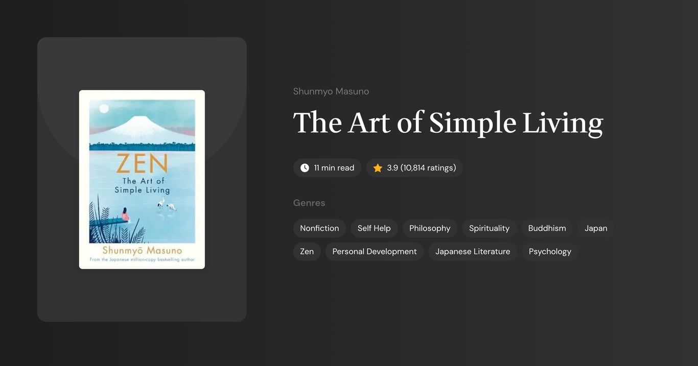 The Art of Simple Living Book Summary