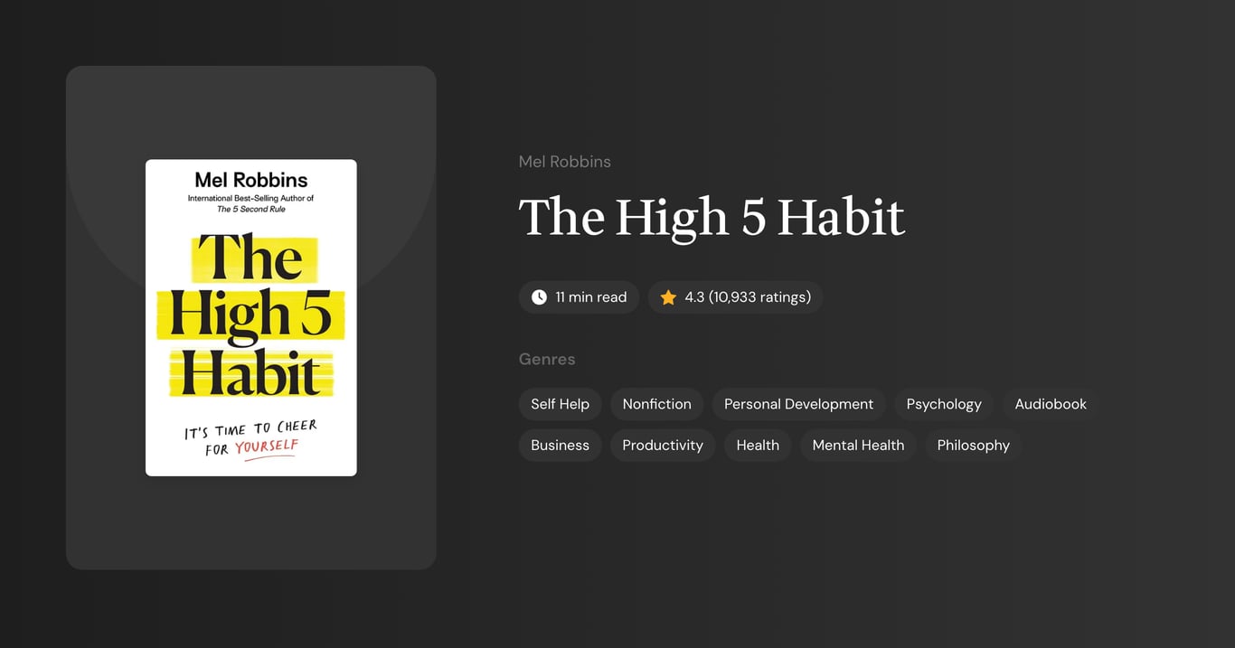 The High 5 Habit Book Summary
