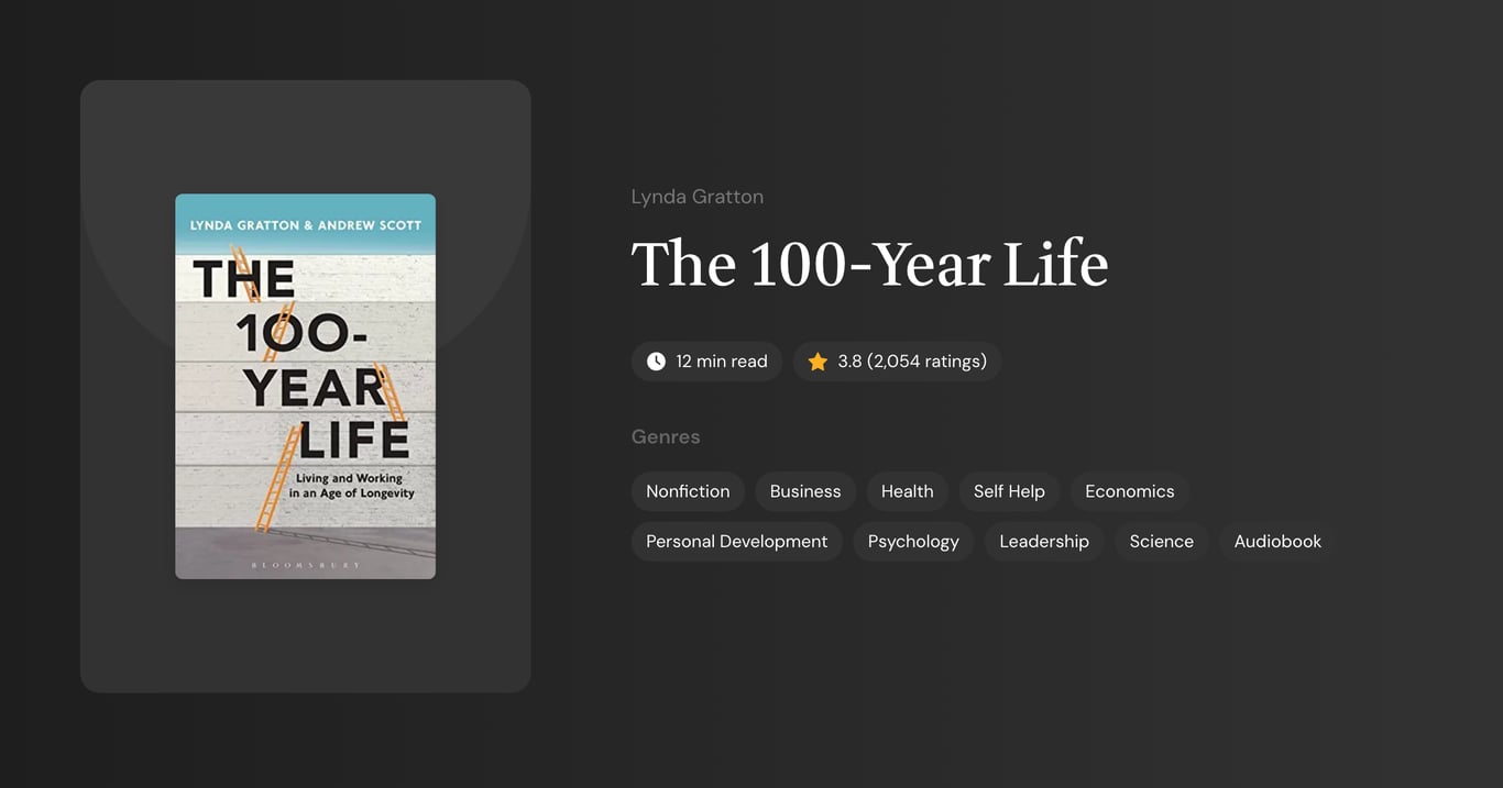 The 100-Year Life Book Summary