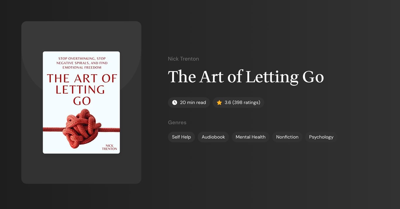 The Art of Letting Go Book Summary