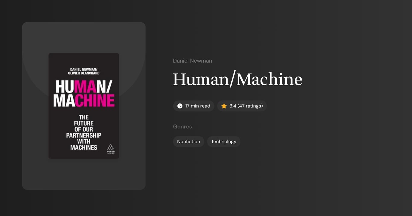 Human/Machine Book Summary