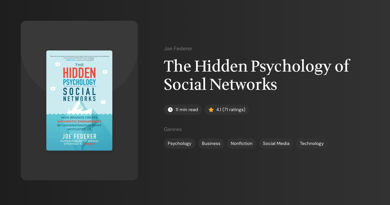 The Hidden Psychology of Social Networks Book Summary