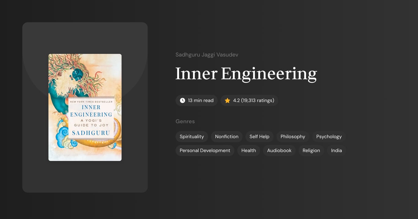 Inner Engineering Book Summary