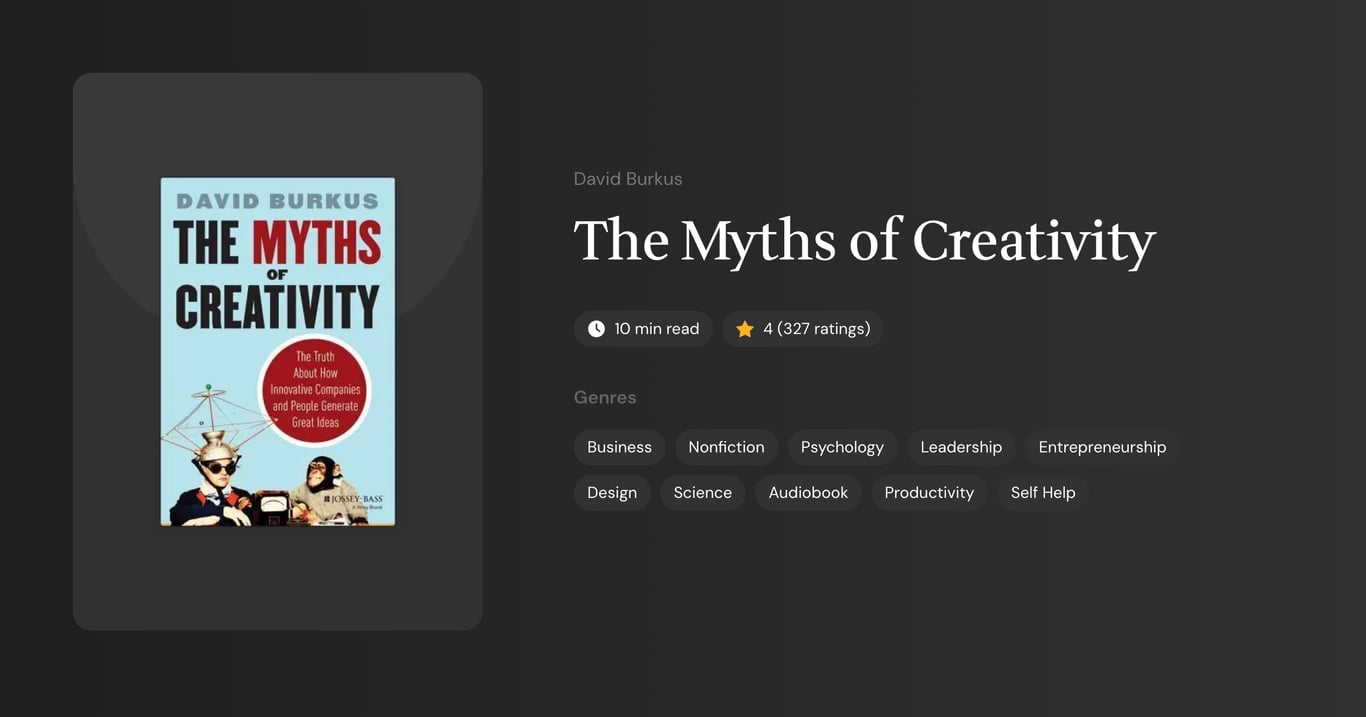 The Myths of Creativity Book Summary