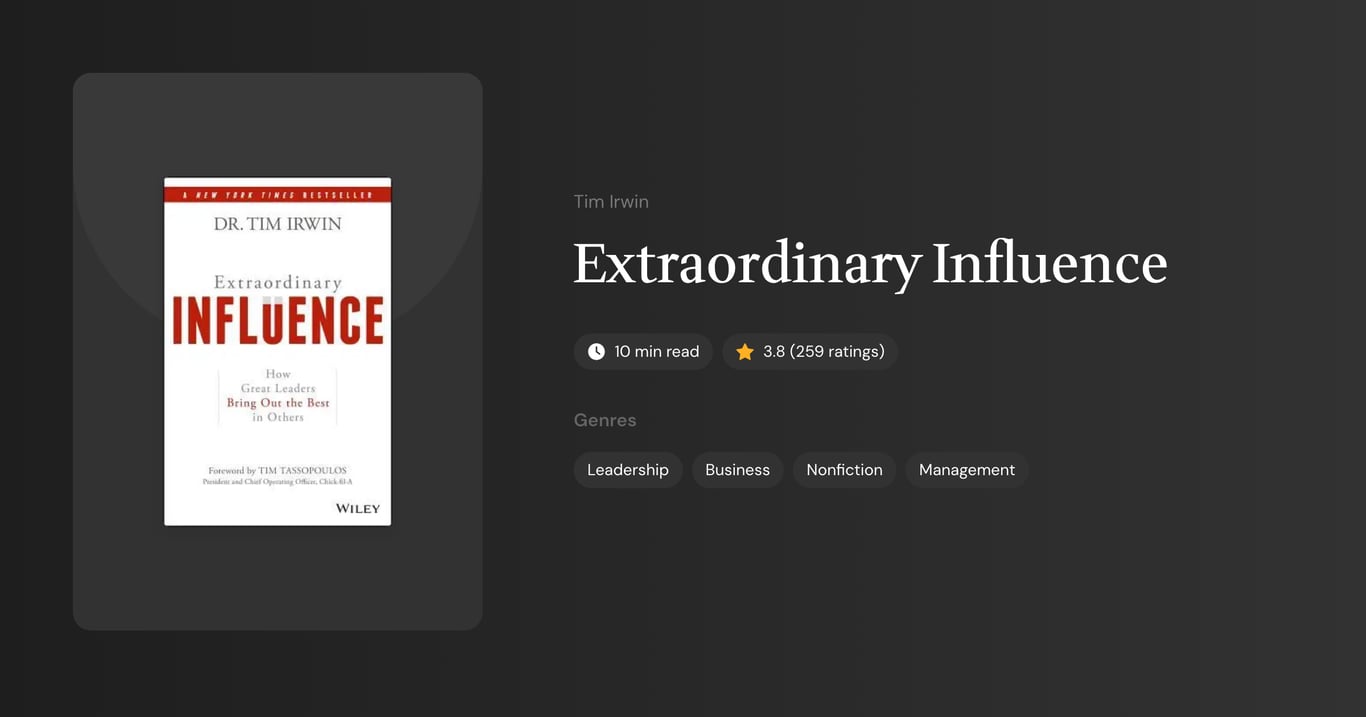 Extraordinary Influence Book Summary
