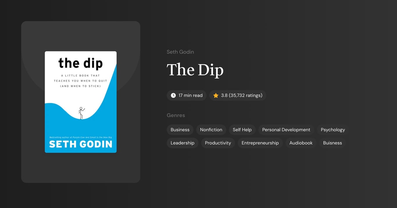 The Dip Book Summary