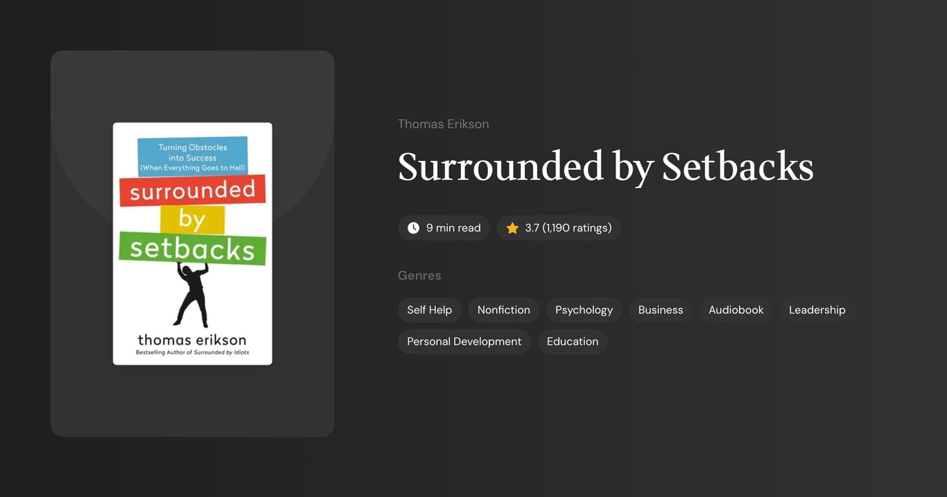 Surrounded by Setbacks Book Summary