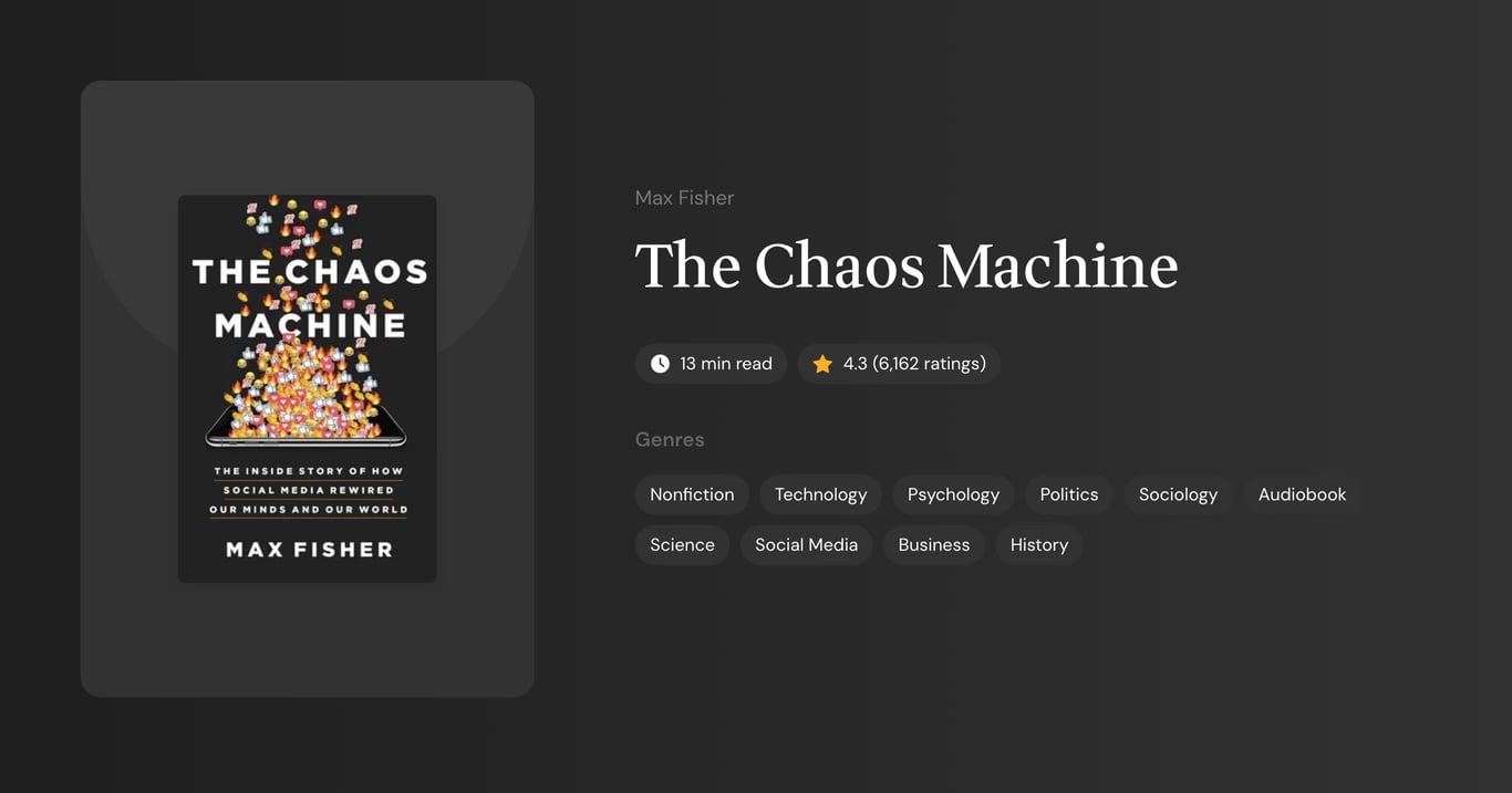 The Chaos Machine Book Summary