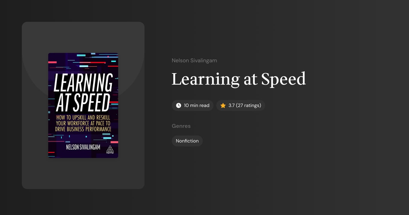 Learning at Speed Book Summary