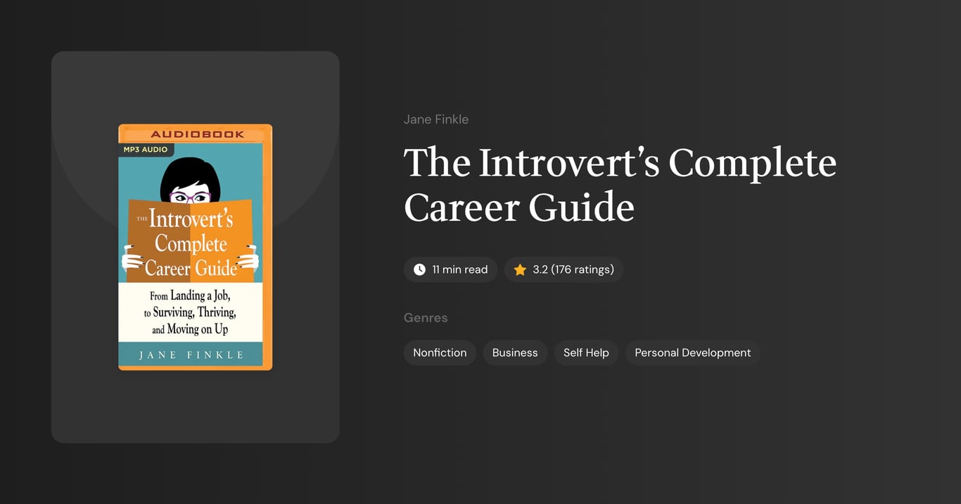 The Introvert’s Complete Career Guide Book Summary