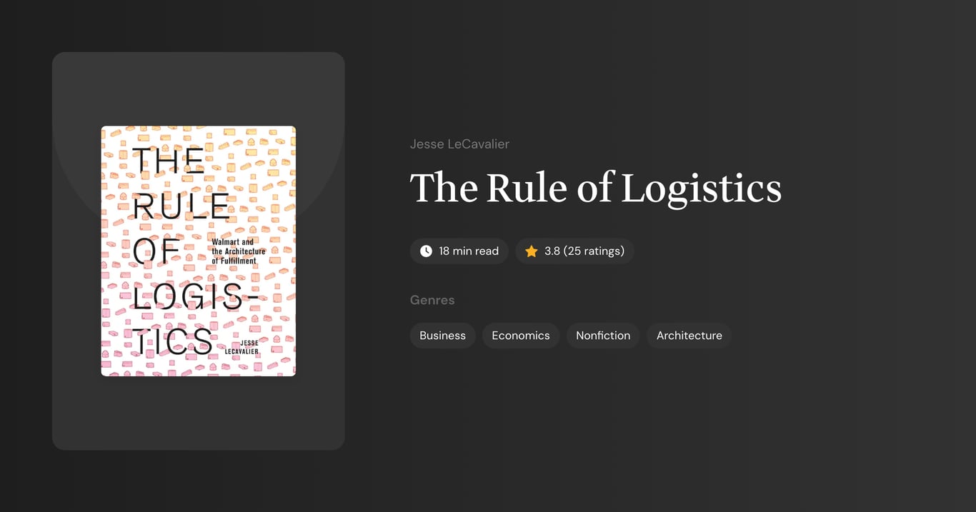 The Rule of Logistics Book Summary