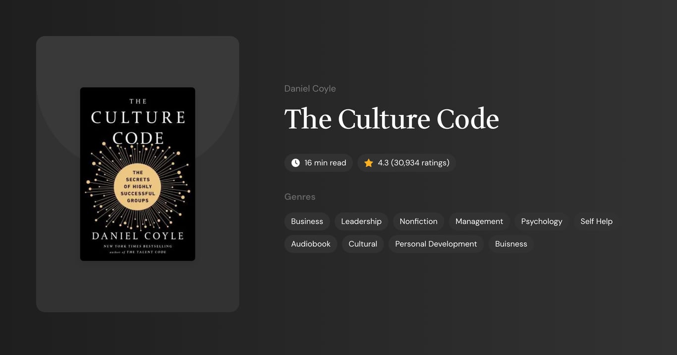 The Culture Code Book Summary