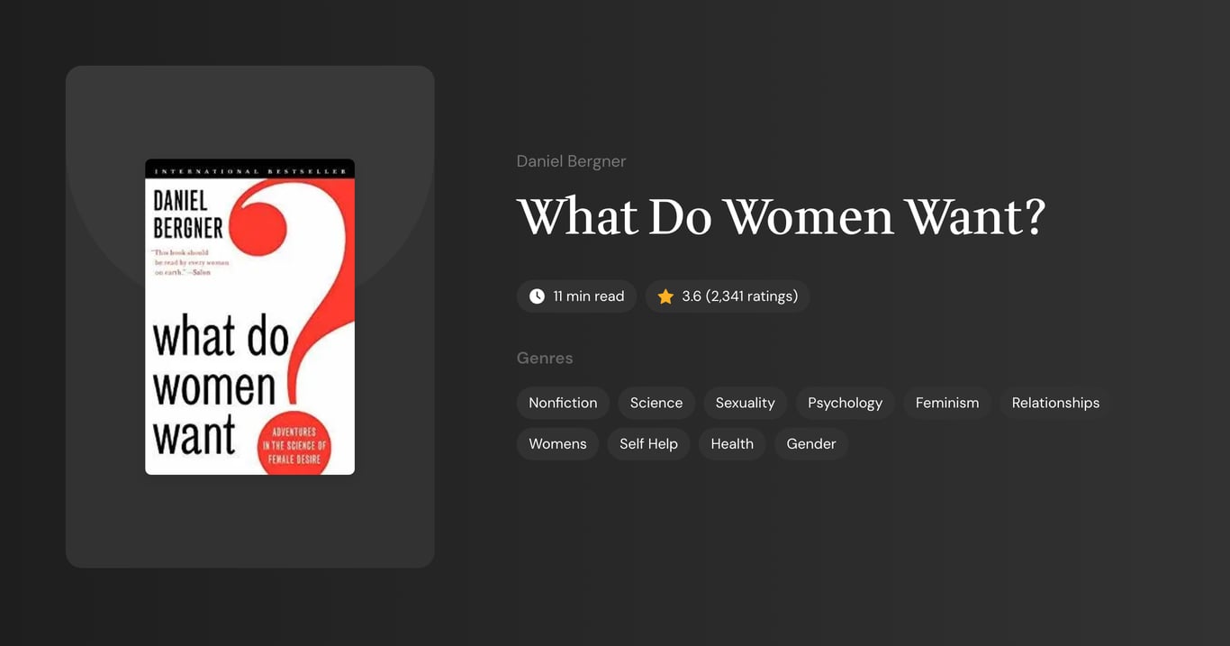 What Do Women Want? Book Summary