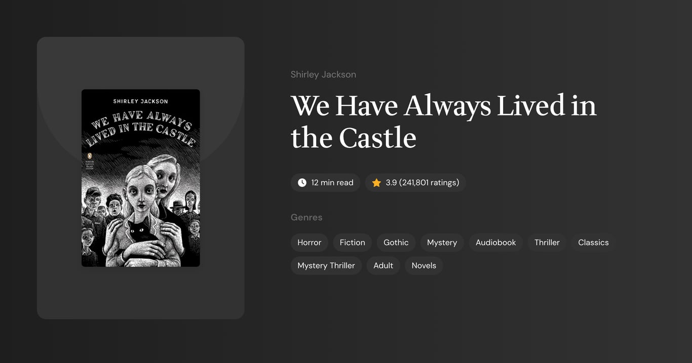 We Have Always Lived in the Castle Book Summary