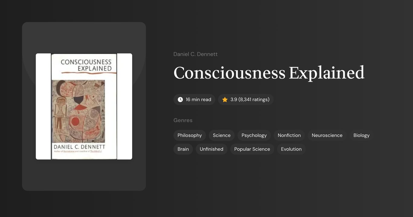 Consciousness Explained Book Summary