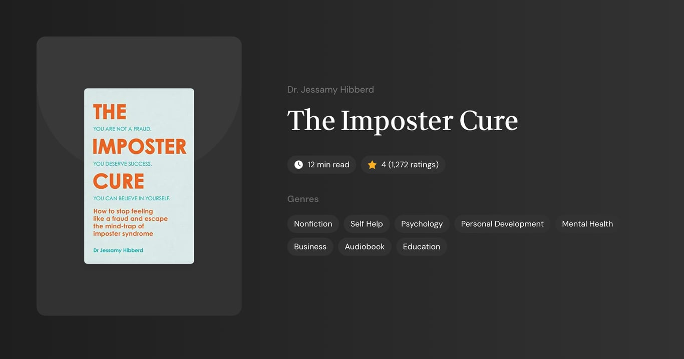 The Imposter Cure Book Summary