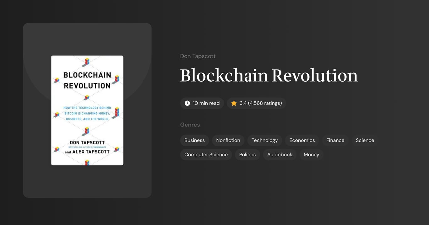Blockchain Revolution Book Summary