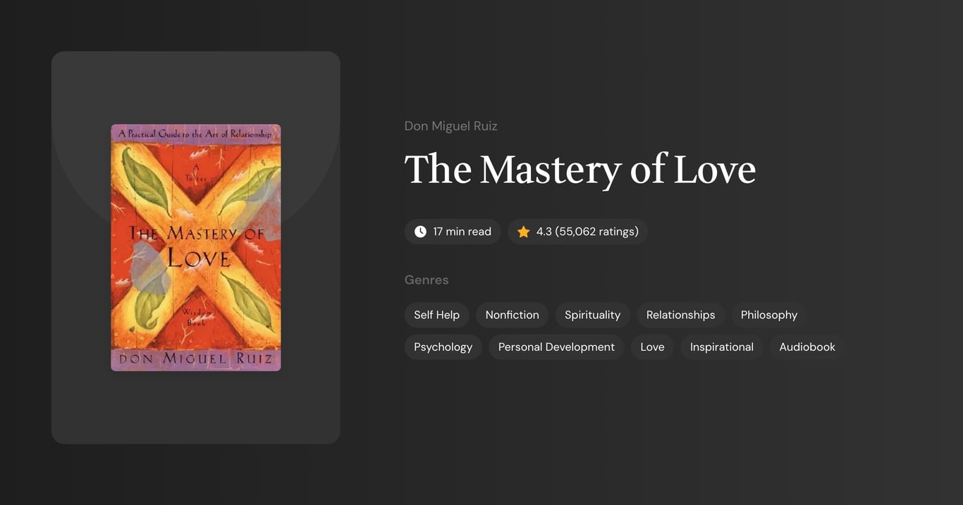The Mastery of Love Book Summary