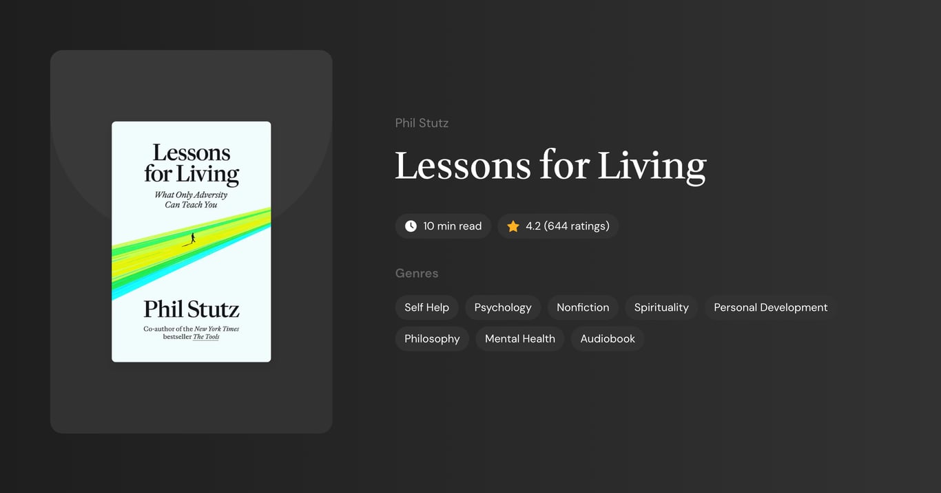 Lessons for Living Book Summary