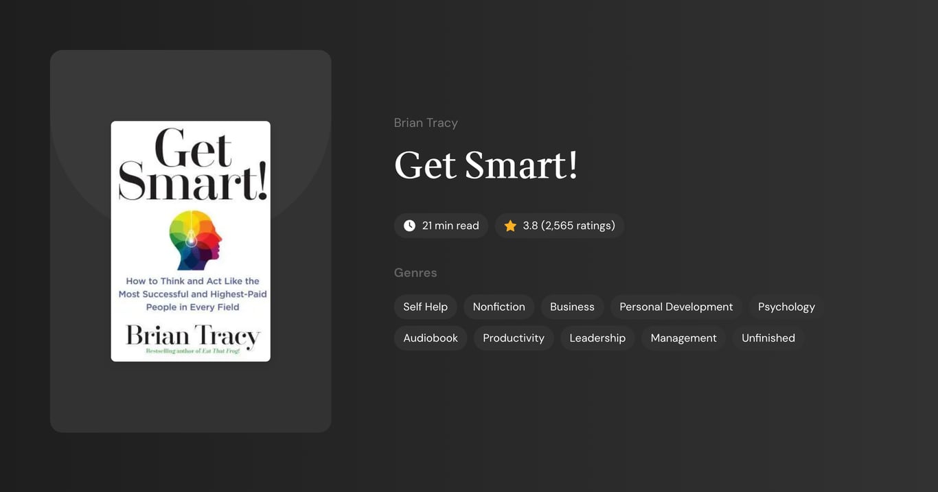 Get Smart! Book Summary