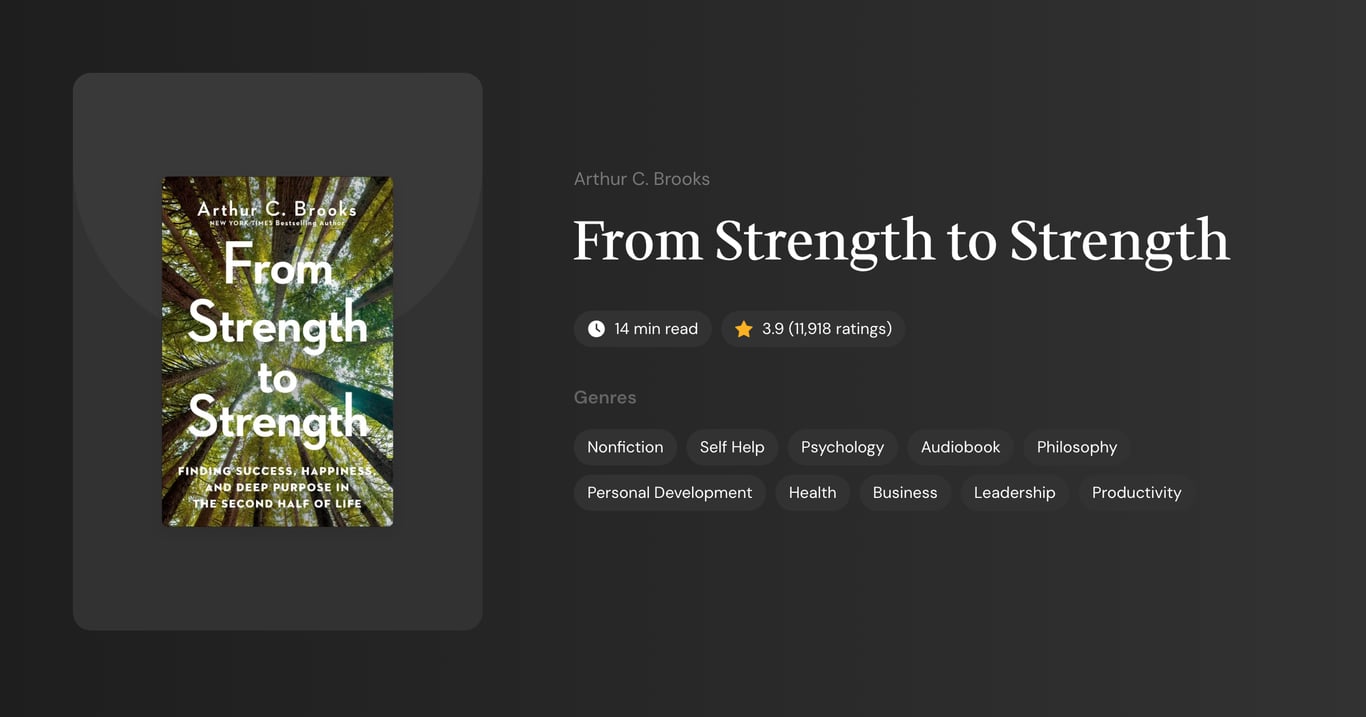 From Strength to Strength Book Summary