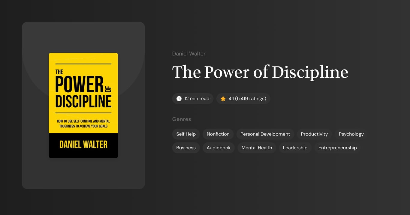 The Power of Discipline Book Summary