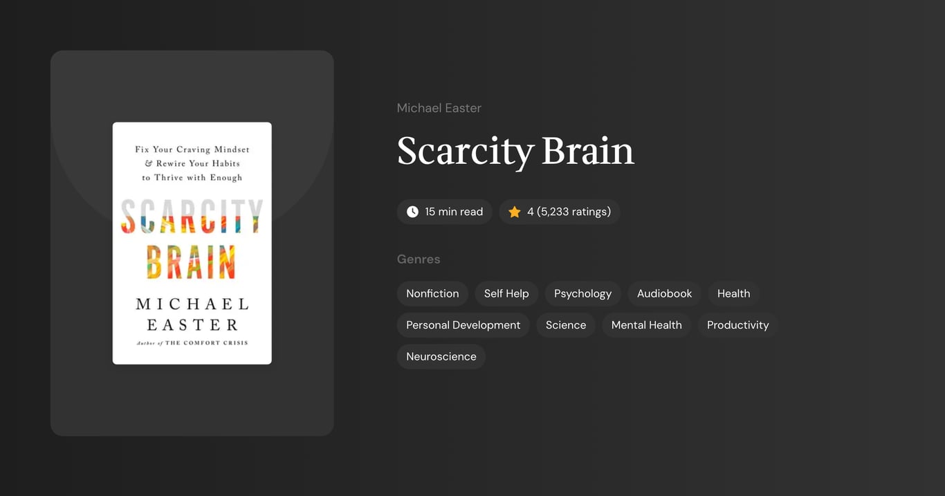 Scarcity Brain Book Summary