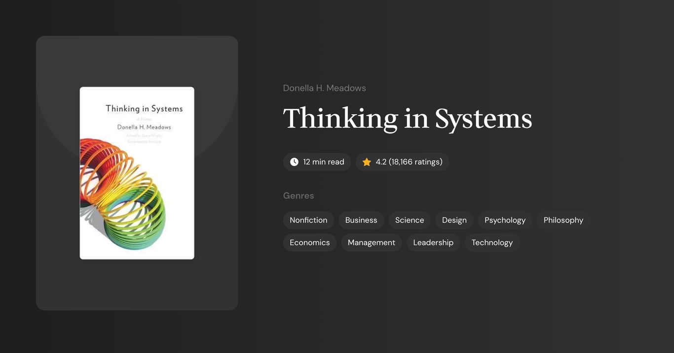 Thinking in Systems Book Summary