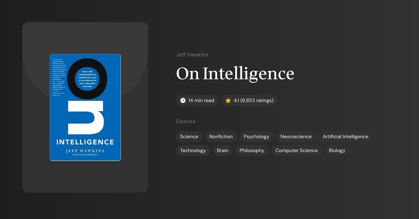 On Intelligence Book Summary
