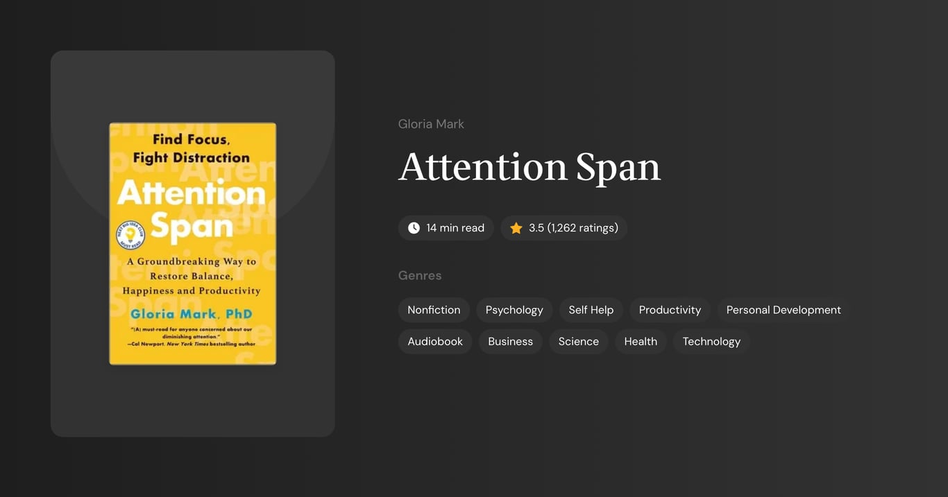Attention Span Book Summary