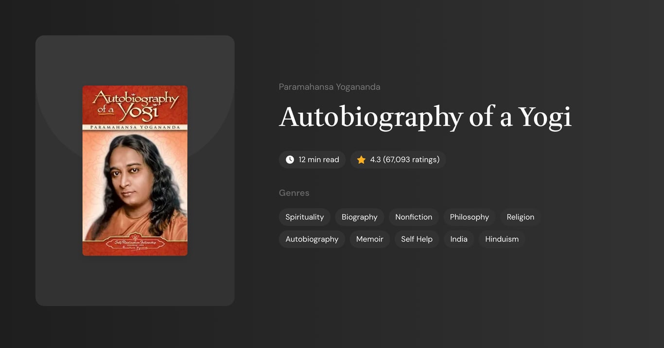 Autobiography of a Yogi Book Summary