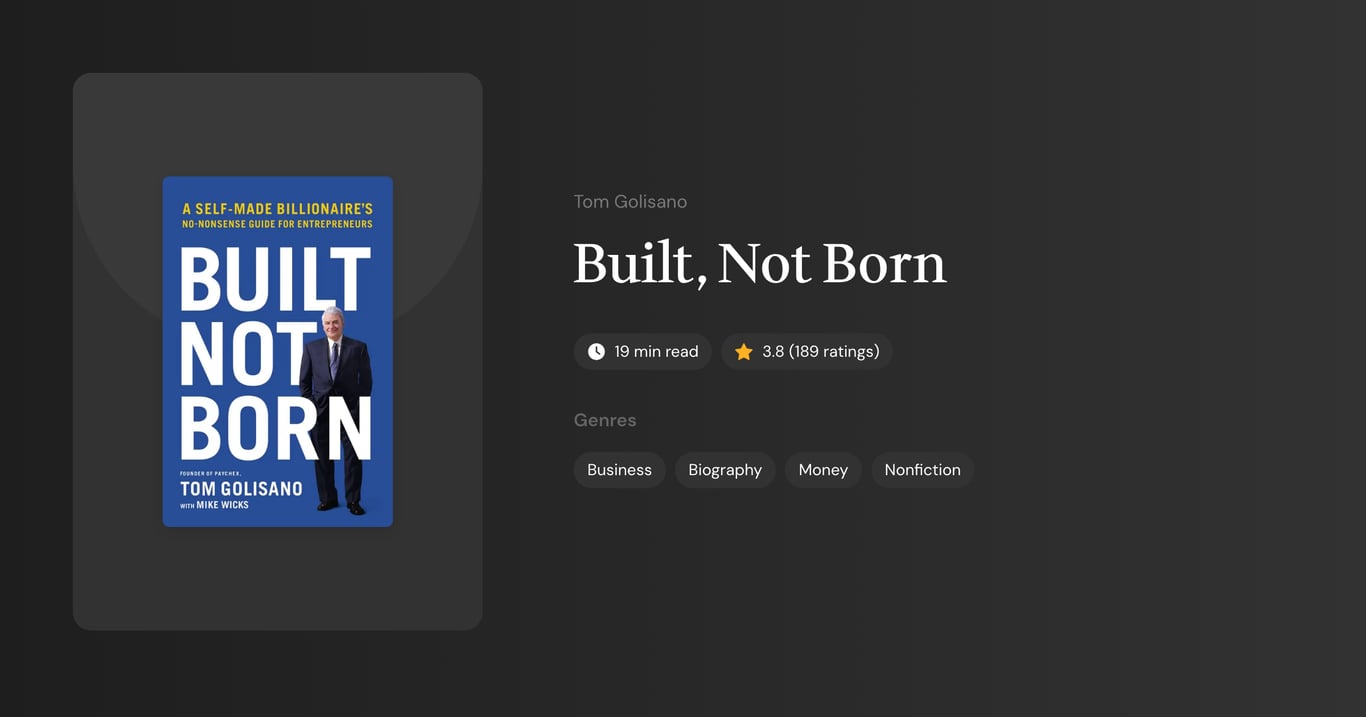 Built, Not Born Book Summary