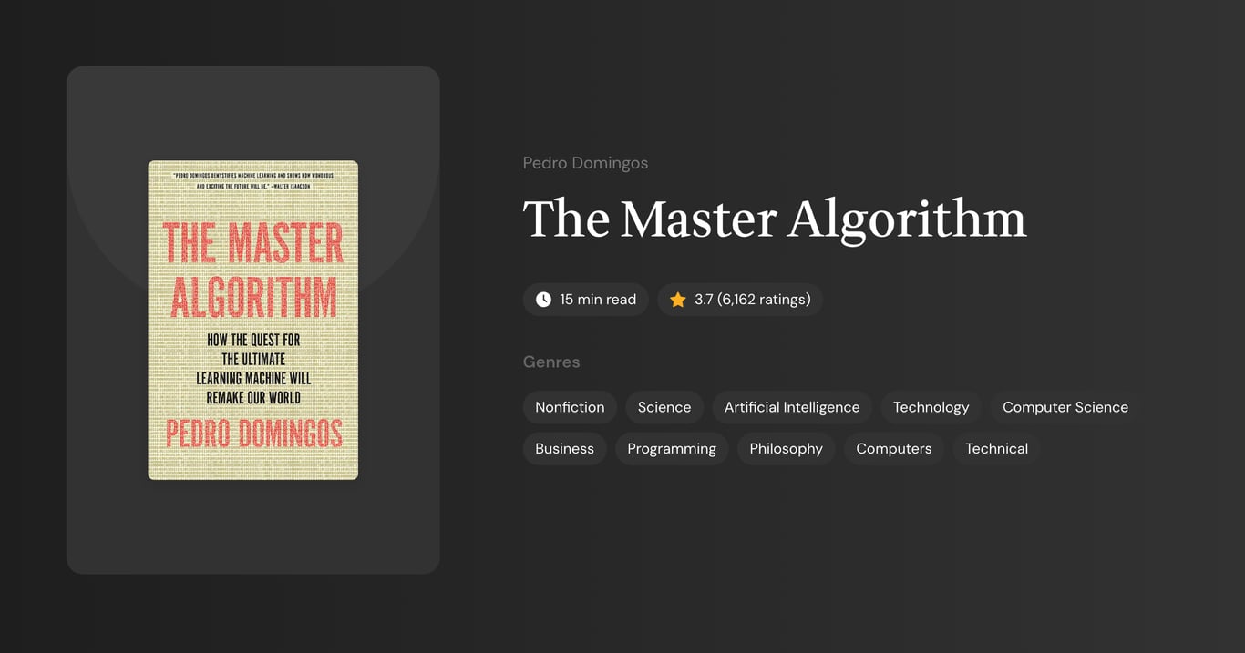 The Master Algorithm Book Summary