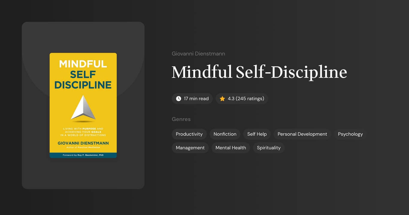 Mindful Self-Discipline Book Summary
