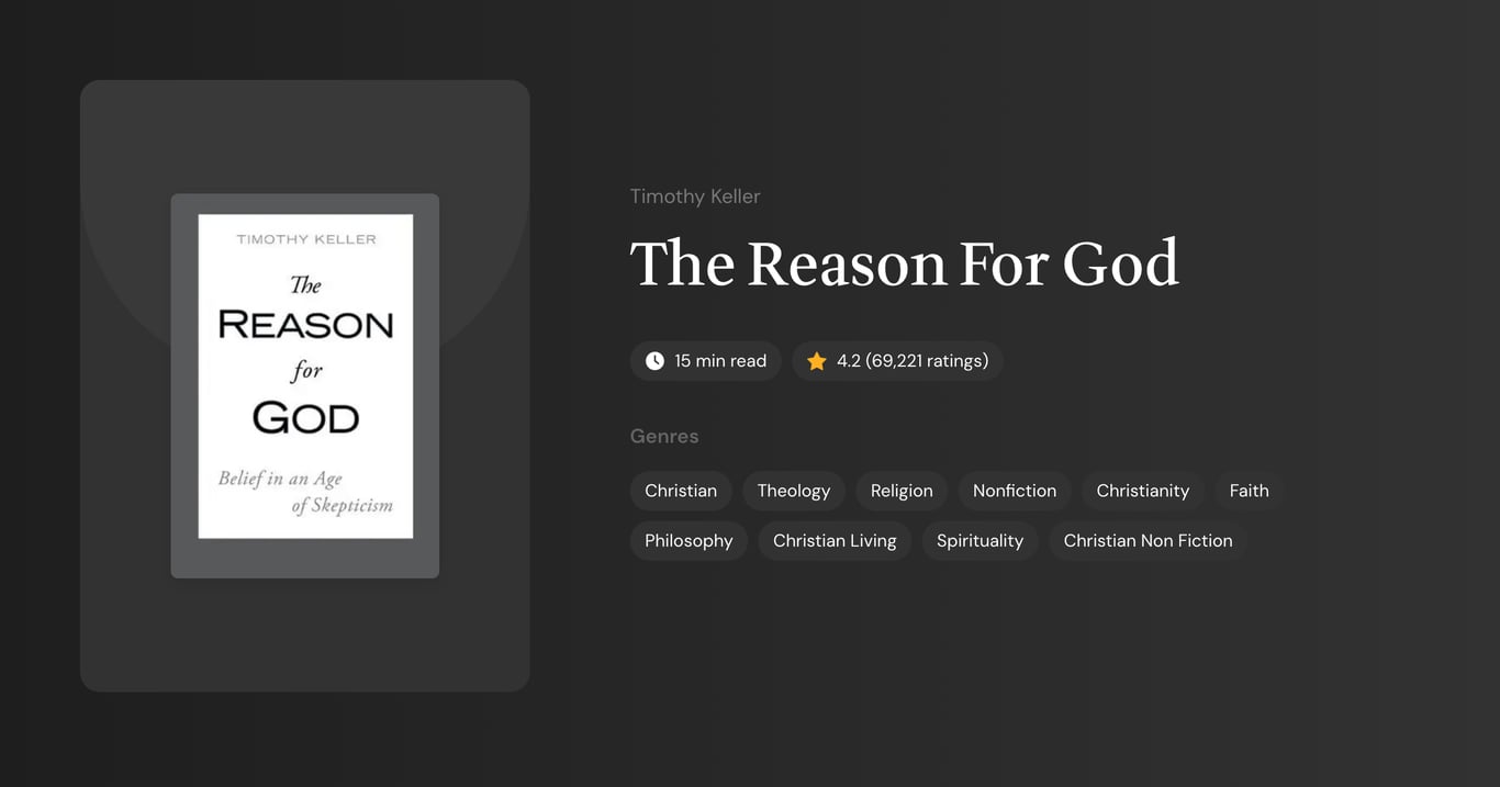The Reason For God Book Summary