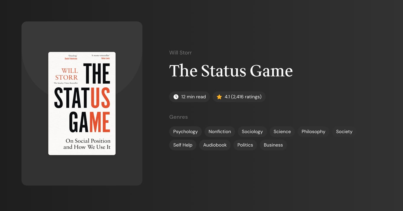 The Status Game Book Summary