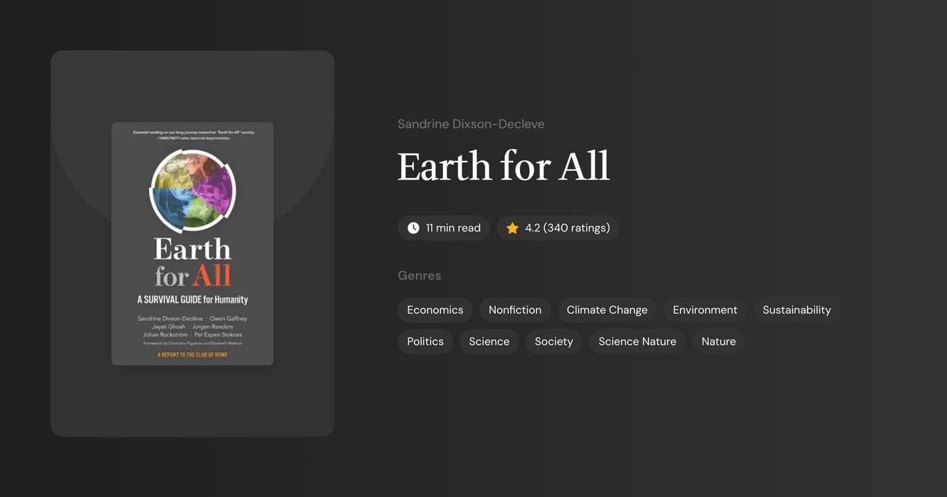 Earth for All Book Summary