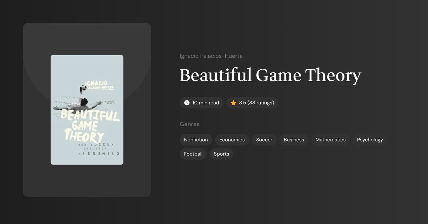 Beautiful Game Theory Book Summary