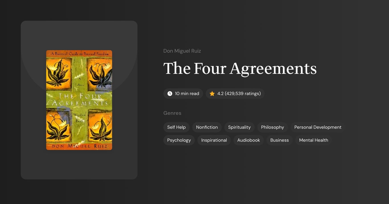 The Four Agreements Book Summary