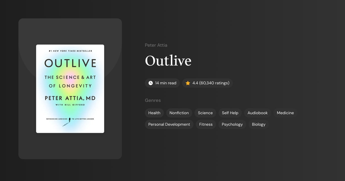 Outlive Book Summary