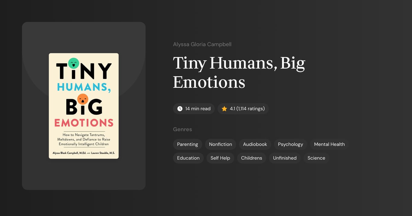 Tiny Humans, Big Emotions Book Summary
