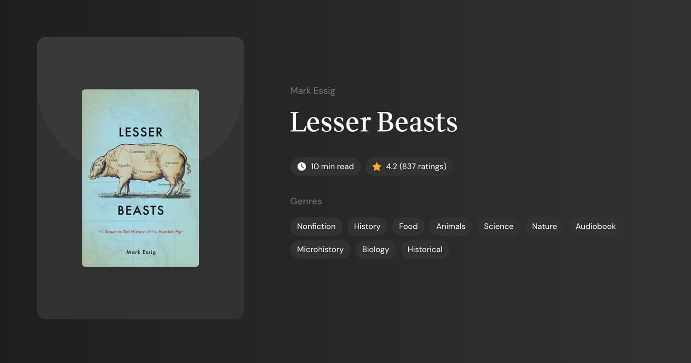 Lesser Beasts Book Summary