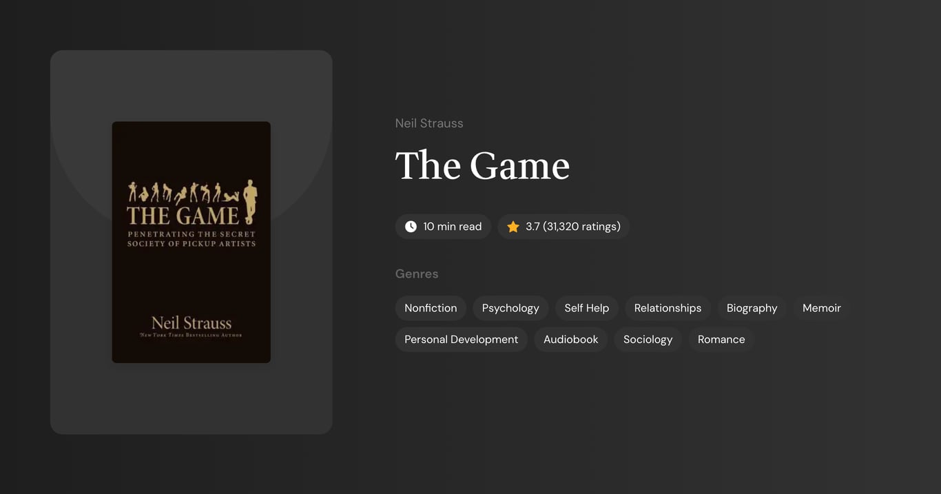 The Game Book Summary