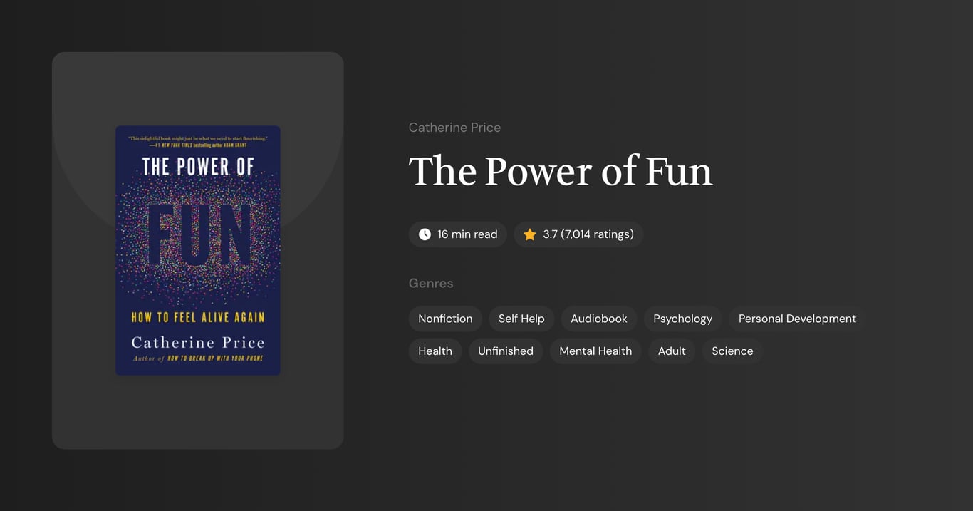 The Power of Fun Book Summary